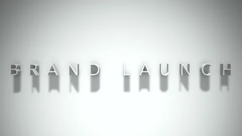 brand launch 3D title animation white te... | Stock Video | Pond5