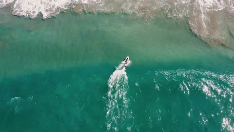 Brave and fearless cold water surfer ath... | Stock Video | Pond5