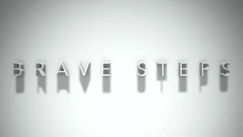 Brave Steps 3D title animation with shad... | Stock Video | Pond5