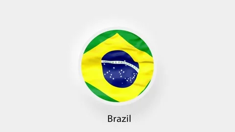 Brazil Circular Flag Loop. Animated nati... | Stock Video | Pond5