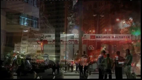BRAZIL: An explosion causes two adjacen... | Stock Video | Pond5
