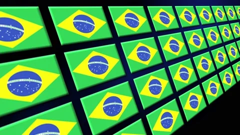 brazil Flag Animated Background 3d Anima... | Stock Video | Pond5