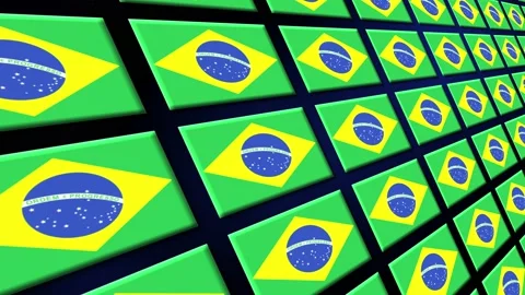 brazil Flag Animated Background 3d Anima... | Stock Video | Pond5