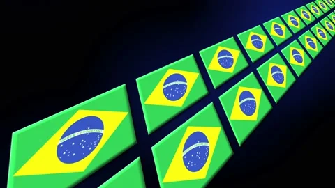 brazil Flag Animated Background 3d Anima... | Stock Video | Pond5