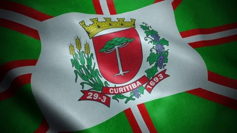 Brazil Flag City of Curitiba Seamless Lo... | Stock Video | Pond5