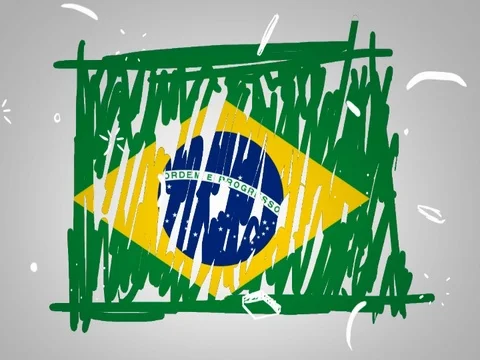 Brazil - Hand drawn - Animation - outlin... | Stock Video | Pond5