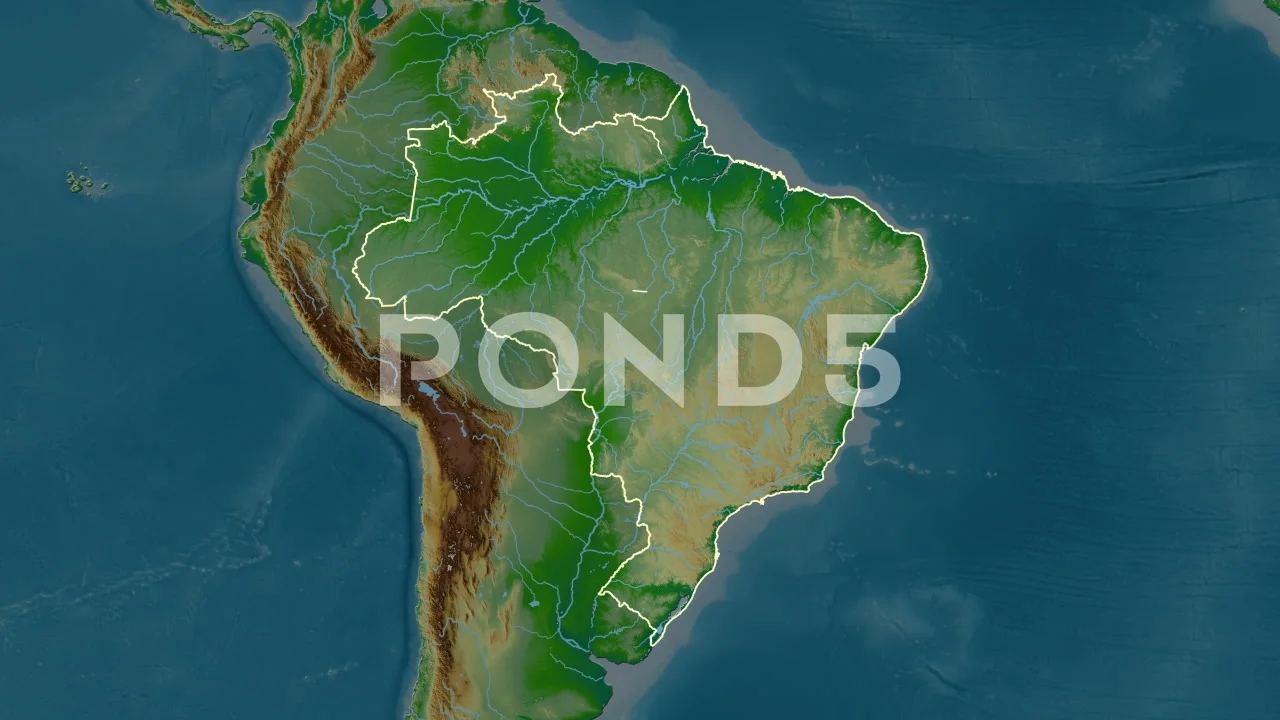 Physical Map Of Brazil