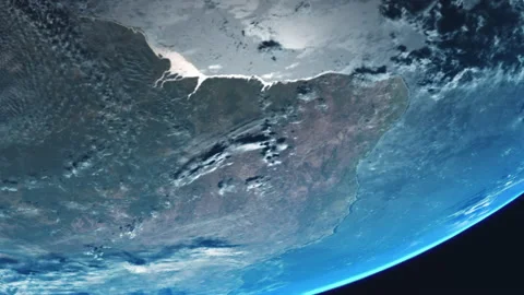 Brazil from Space with Amazon Rainforest... | Stock Video | Pond5