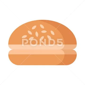 Bread bun flat clipart vector illustration: Royalty Free #166113882