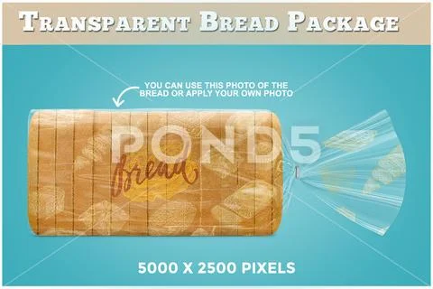 PSD Photoshop Template: Bread Package Mockup #245309375