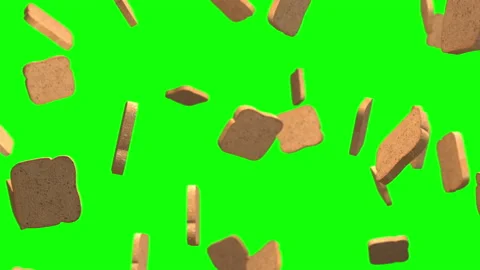 bread toast loop green screen animation | Stock Video | Pond5