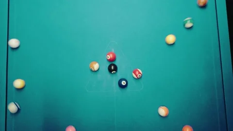 Pool Table Break Stock Footage ~ Royalty Free Stock Videos | Pond5