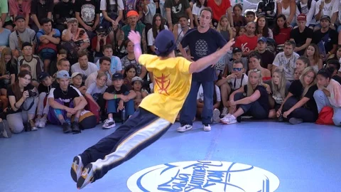 Break dance battle. Hip hop competition | Stock Video | Pond5