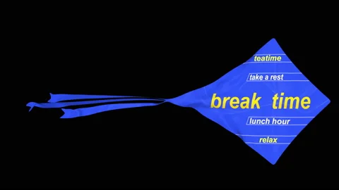 break time.3d animation break time symbo... | Stock Video | Pond5