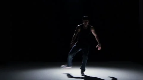 Breakdance dancer in black suit starts d... | Stock Video | Pond5
