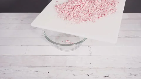 Breaking candy cane candies into small p... | Stock Video | Pond5