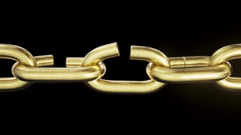 Breaking chain weak link close-up animat... | Stock Video | Pond5