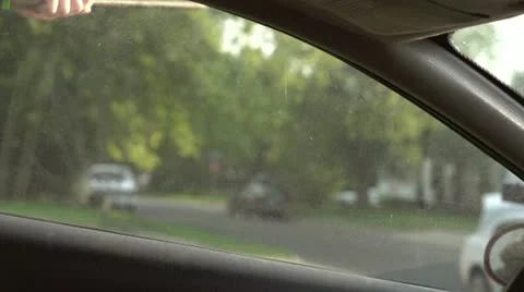 Breaking driver side car window slow mot... | Stock Video | Pond5