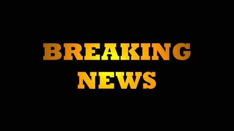 Breaking news Animated Tag Word on black... | Stock Video | Pond5