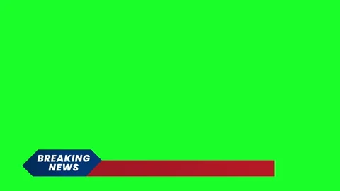 Breaking news broadcast template on gree... | Stock Video | Pond5