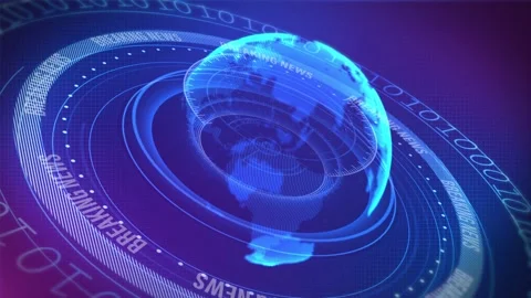 BREAKING NEWS globe earth world map Loop... | Stock Video | Pond5