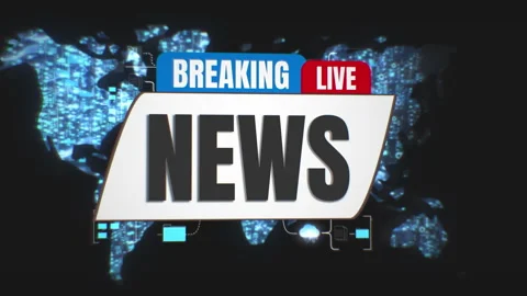 Breaking news headline animation in fron... | Stock Video | Pond5
