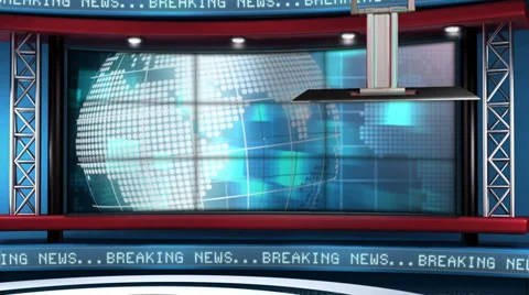 Breaking News Modern Virtual Studio Set ... | Stock Video | Pond5