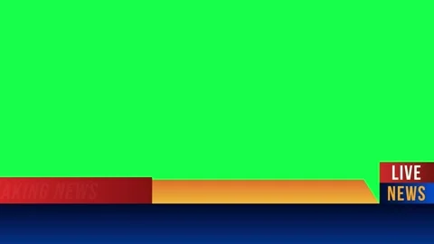 Breaking news TV banner layout design te... | Stock Video | Pond5