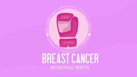 breast cancer awareness lettering animat... | Stock Video | Pond5