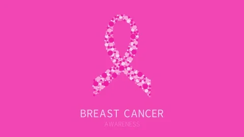 Breast cancer awareness ribbon animation | Stock Video | Pond5