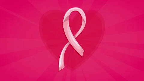 breast cancer campaign animation with ri... | Stock Video | Pond5