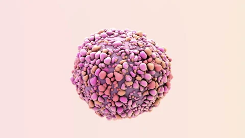 Breast cancer cell, animation | Stock Video | Pond5