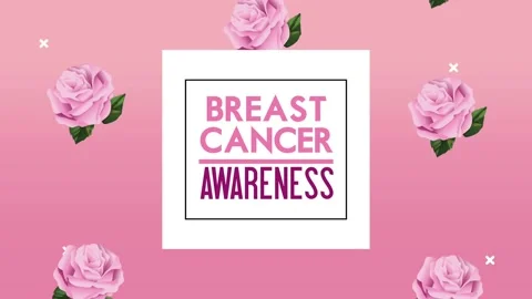breast cancer lettering animation with f... | Stock Video | Pond5