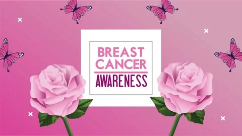 breast cancer lettering animation with f... | Stock Video | Pond5