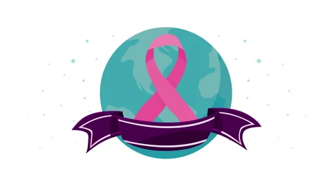breast cancer ribbon campaign animation | Stock Video | Pond5