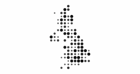Breathing Dots Form UK Map Animation | Stock Video | Pond5