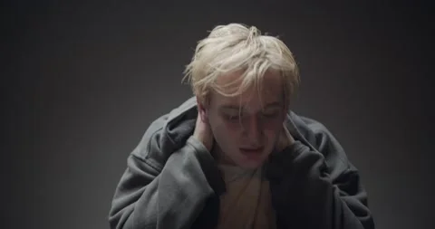 Breathing hard while crying | Stock Video | Pond5