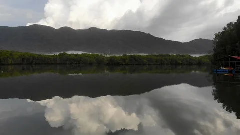 Breathtaking Scenic Aerial Flyover Refle... | Stock Video | Pond5