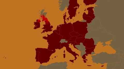 Brexit - geopolitical animated map showi... | Stock Video | Pond5
