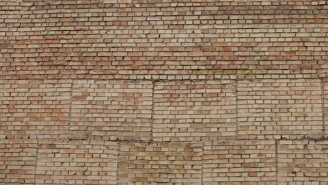 Brick wall background. A large wall of b... | Stock Video | Pond5