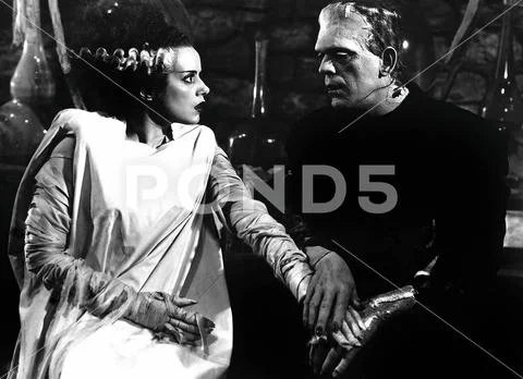 The Bride of Frankenstein - filmstill Elsa Lanchester & Boris Karloff ...