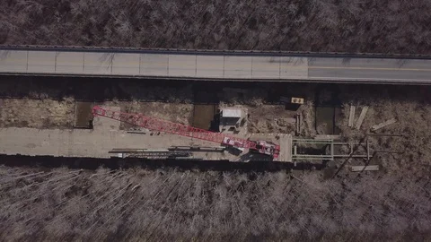 Bridge construction flyover 4K | Stock Video | Pond5