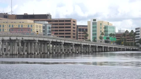 Bridge To Davis Island Tampa General Hos... | Stock Video | Pond5