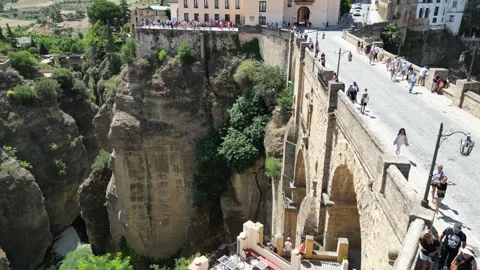 Bridge Ronda Drone View in Ronda, Spain.... | Stock Video | Pond5