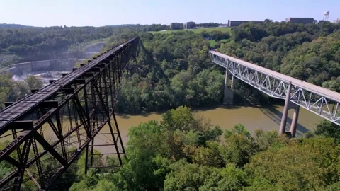bridges leading to wild turkey distiller... | Stock Video | Pond5