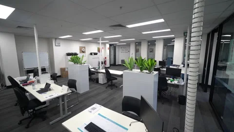 Bright and clean modern office interior,... | Stock Video | Pond5