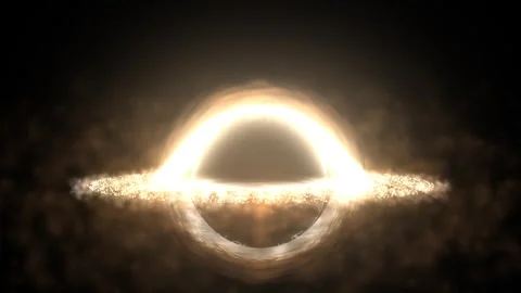 Bright black hole in open space with spi... | Stock Video | Pond5