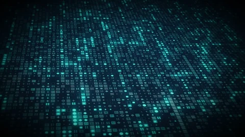 Bright blue glowing computer symbols app... | Stock Video | Pond5