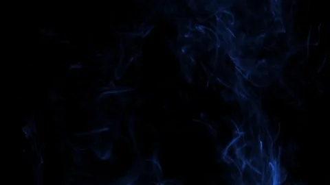 Bright blue smoke rising and falling in ... | Stock Video | Pond5