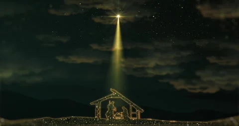 Bright Christmas Nativity Scene animatio... | Stock Video | Pond5
